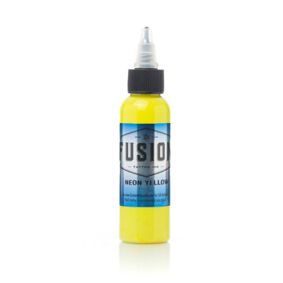 Fusion Ink Neon Yellow 30ml | Tattoo Supply London